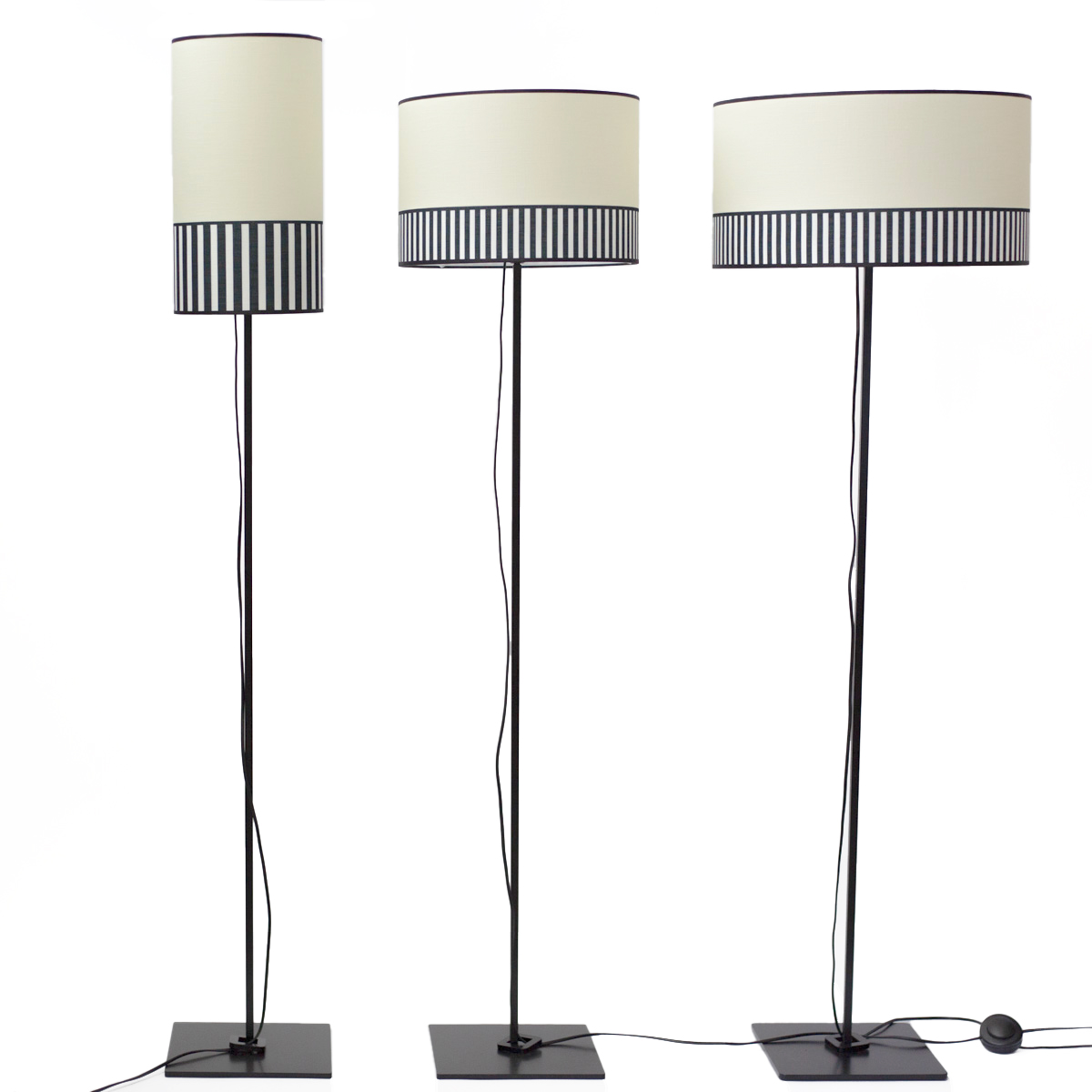 Lampadaire avec pied métal 120cm - Disponible en 20 couleurs